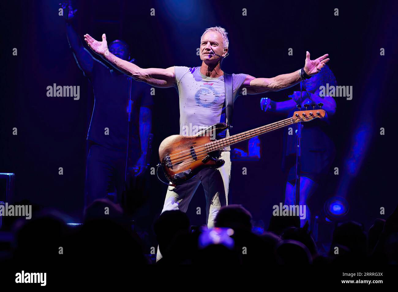 Sting performs during the "My Songs" tour on Friday, Sept. 8, 2023, at ...