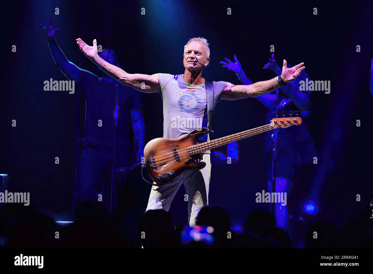 Sting performs during the "My Songs" tour on Friday, Sept. 8, 2023, at ...