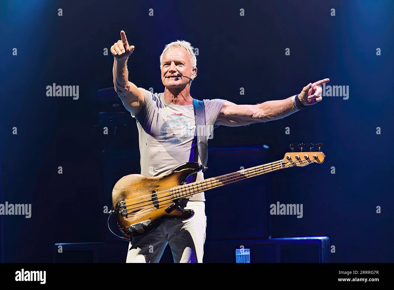 Sting performs during the "My Songs" tour on Friday, Sept. 8, 2023, at ...