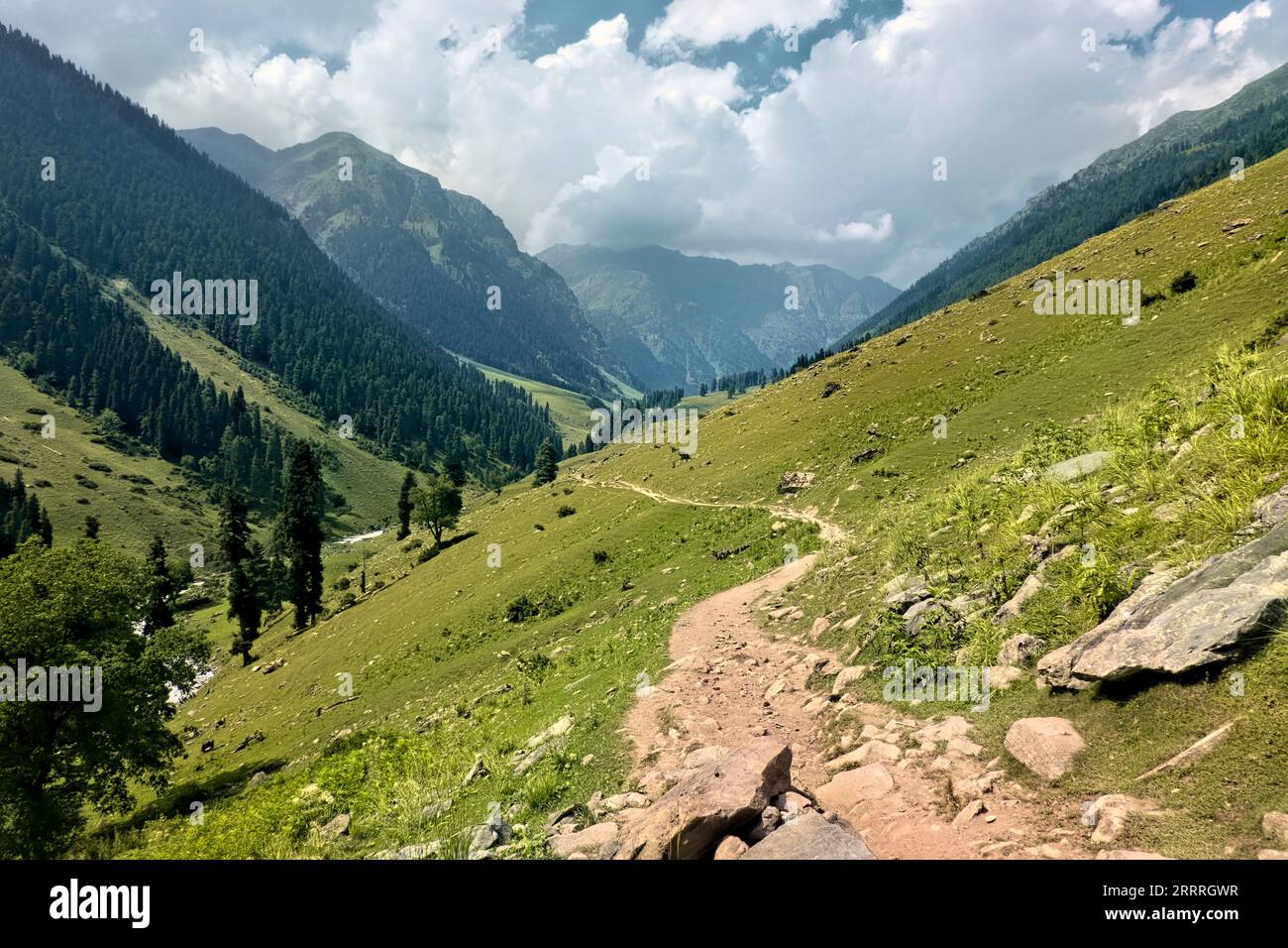 Alpine views in the beautiful Lidderwat Valley, Aru, Pahalgam, Kashmir ...