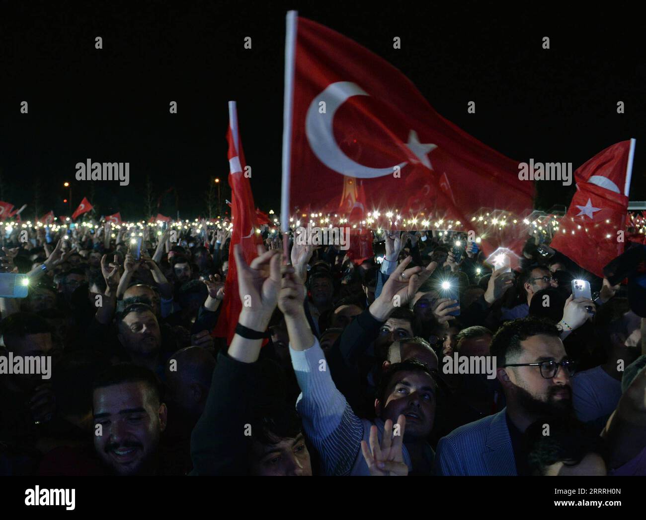 230529 -- ANKARA, May 29, 2023 -- Supporters of Turkish President Recep ...