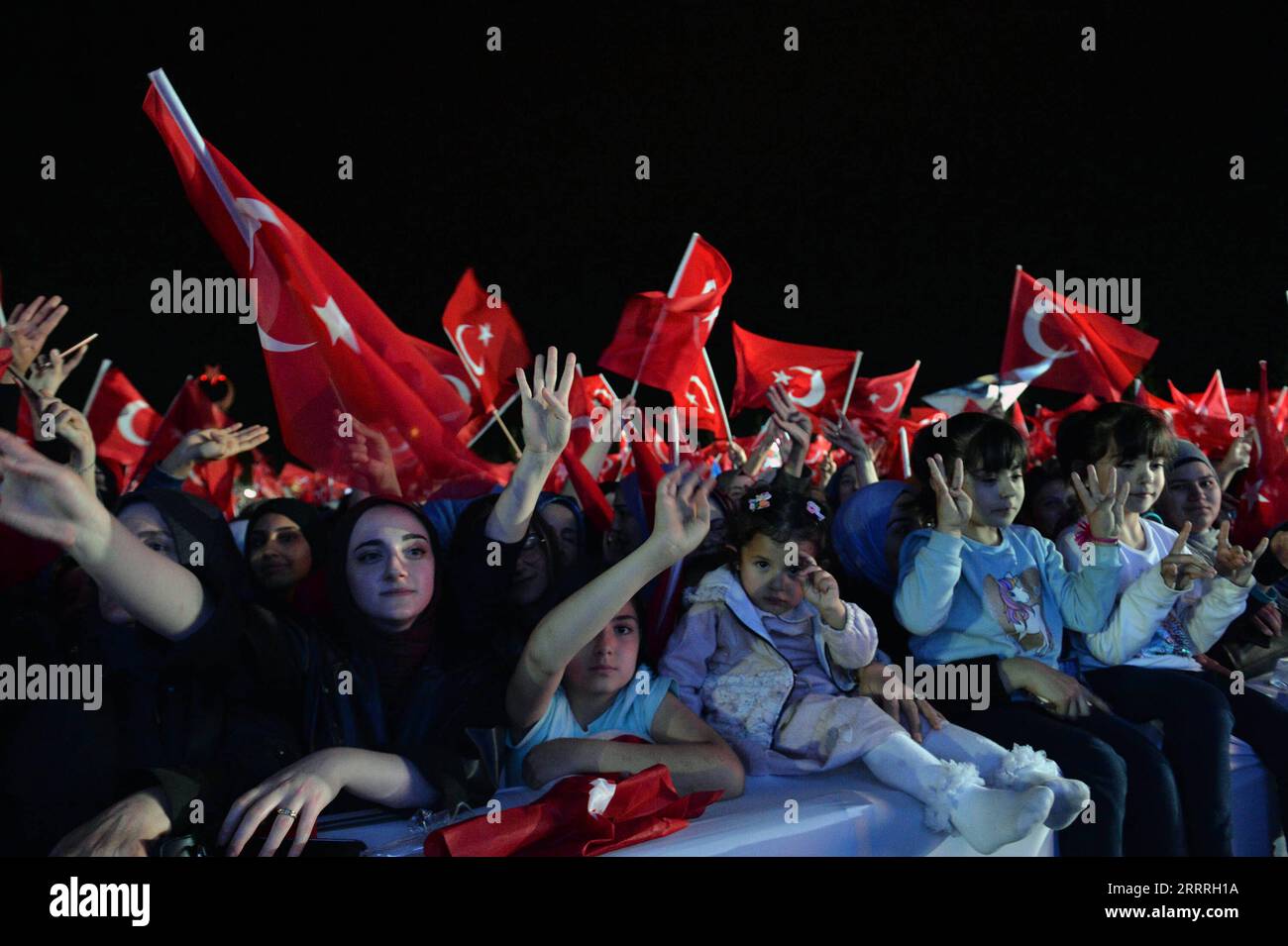 230529 -- ANKARA, May 29, 2023 -- Supporters of Turkish President Recep ...