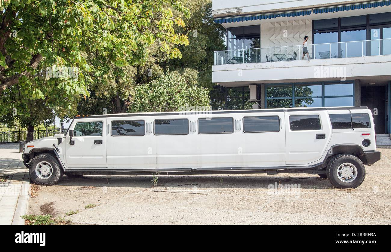 An extra long stretch Hummer limo in Bulgaria Stock Photo - Alamy