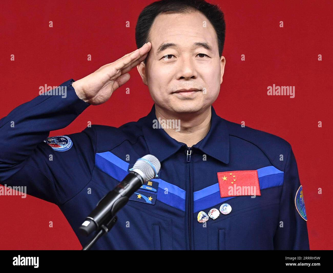 230529 -- JIUQUAN, May 29, 2023 -- Jing Haipeng, one of the three ...