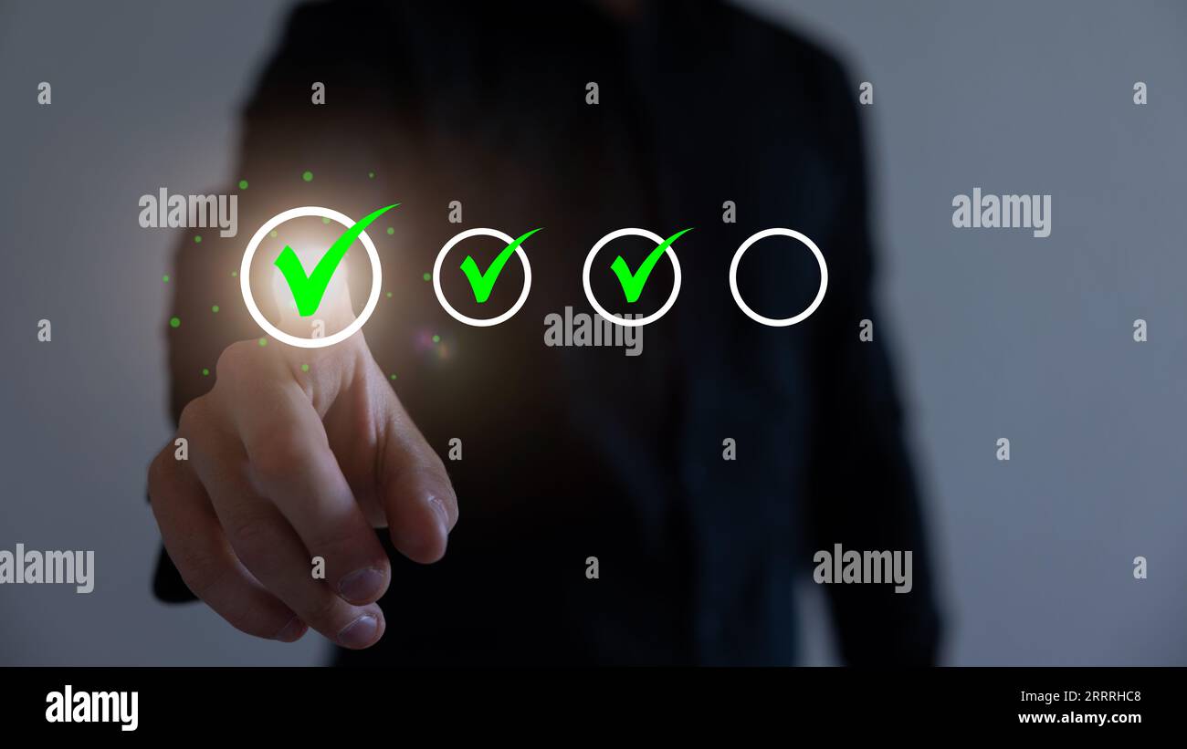 Customer service and Satisfaction concept, business or customer's hand ...