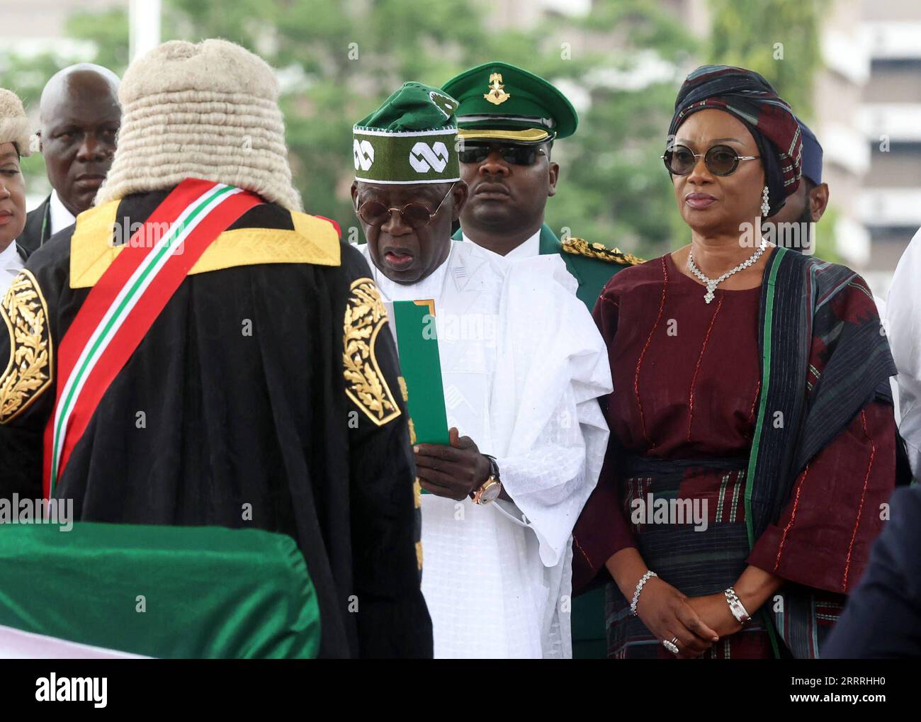 230529 -- ABUJA, May 29, 2023 -- Bola Ahmed Tinubu C is sworn in as Nigeria s new president at a ...