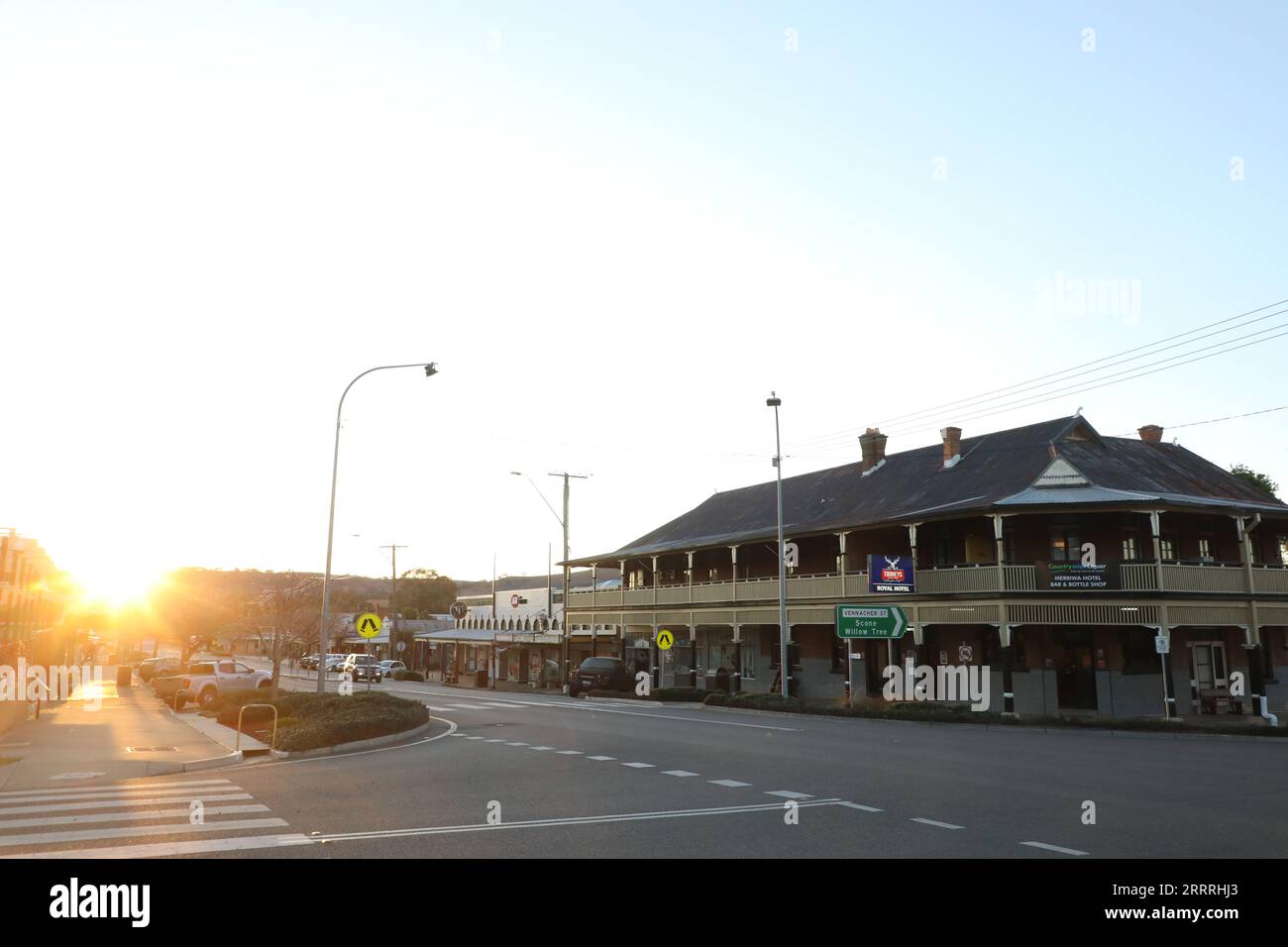 Golden Highway (B84) through Merriwa, New South Wales, Australia Stock ...
