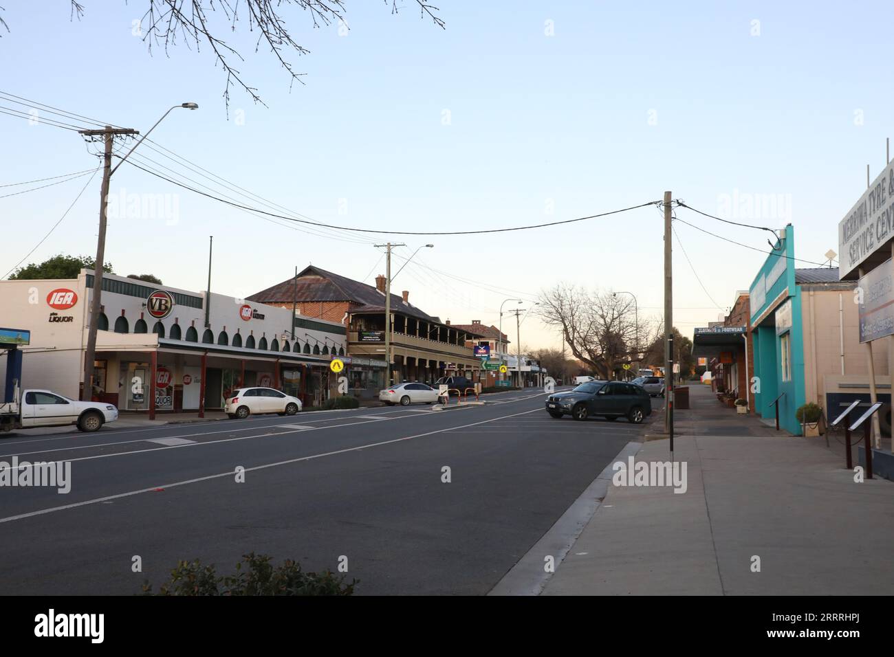 Golden Highway (B84) through Merriwa, New South Wales, Australia Stock ...
