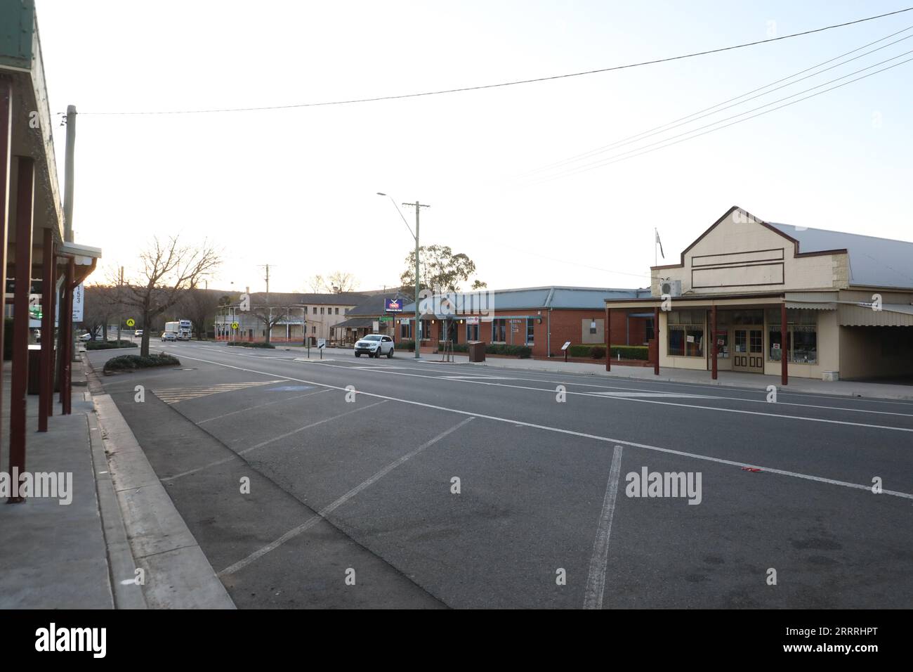 Golden Highway (B84) through Merriwa, New South Wales, Australia Stock ...