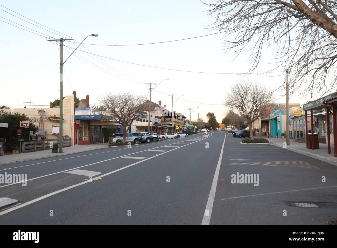 Golden Highway (B84) through Merriwa, New South Wales, Australia Stock ...