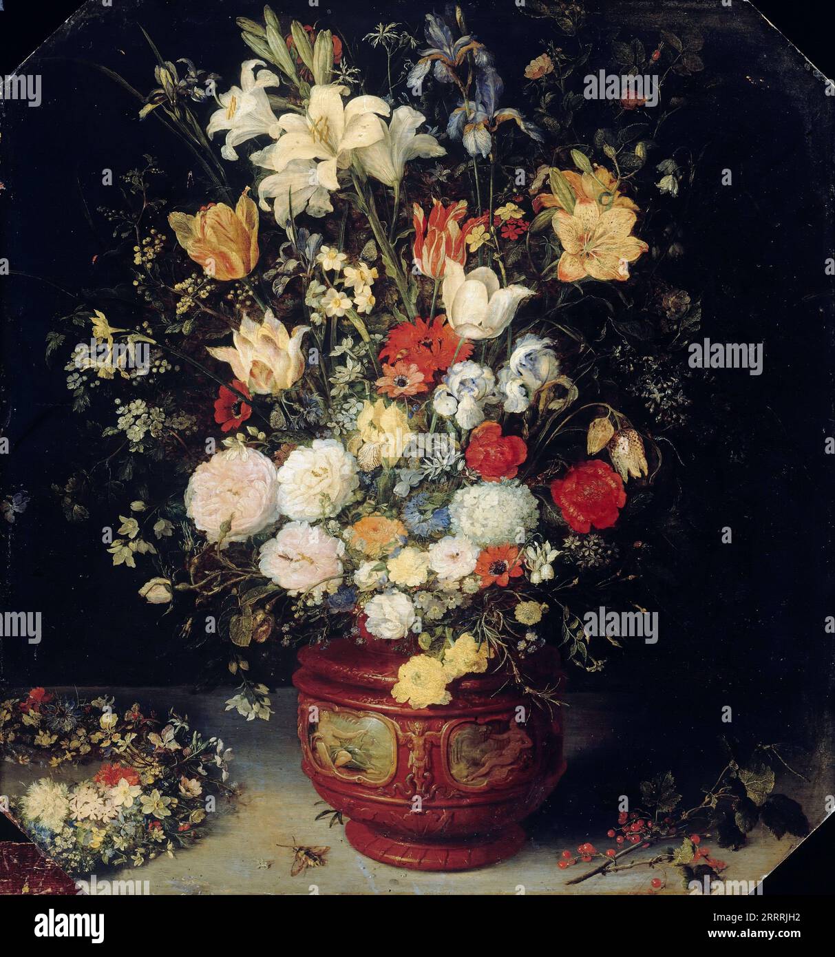 Jan Brueghel I (1568-1625) - Blumenstrauss 64x59 Stock Photo - Alamy