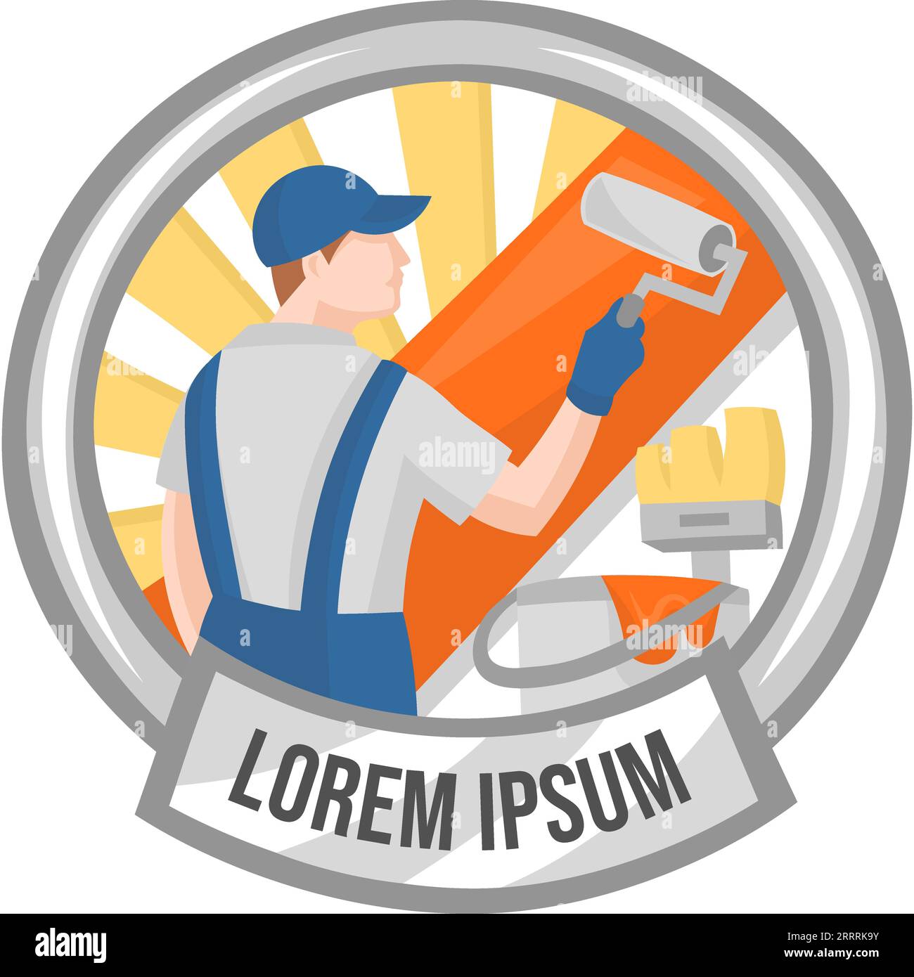 Painting services logo. Logo for painting works - vector image ...