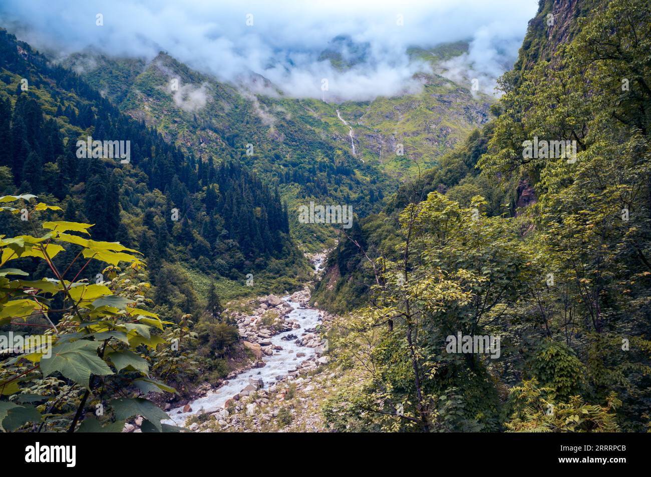 River in the Mountains. With a stunning backdrop of the mighty ...