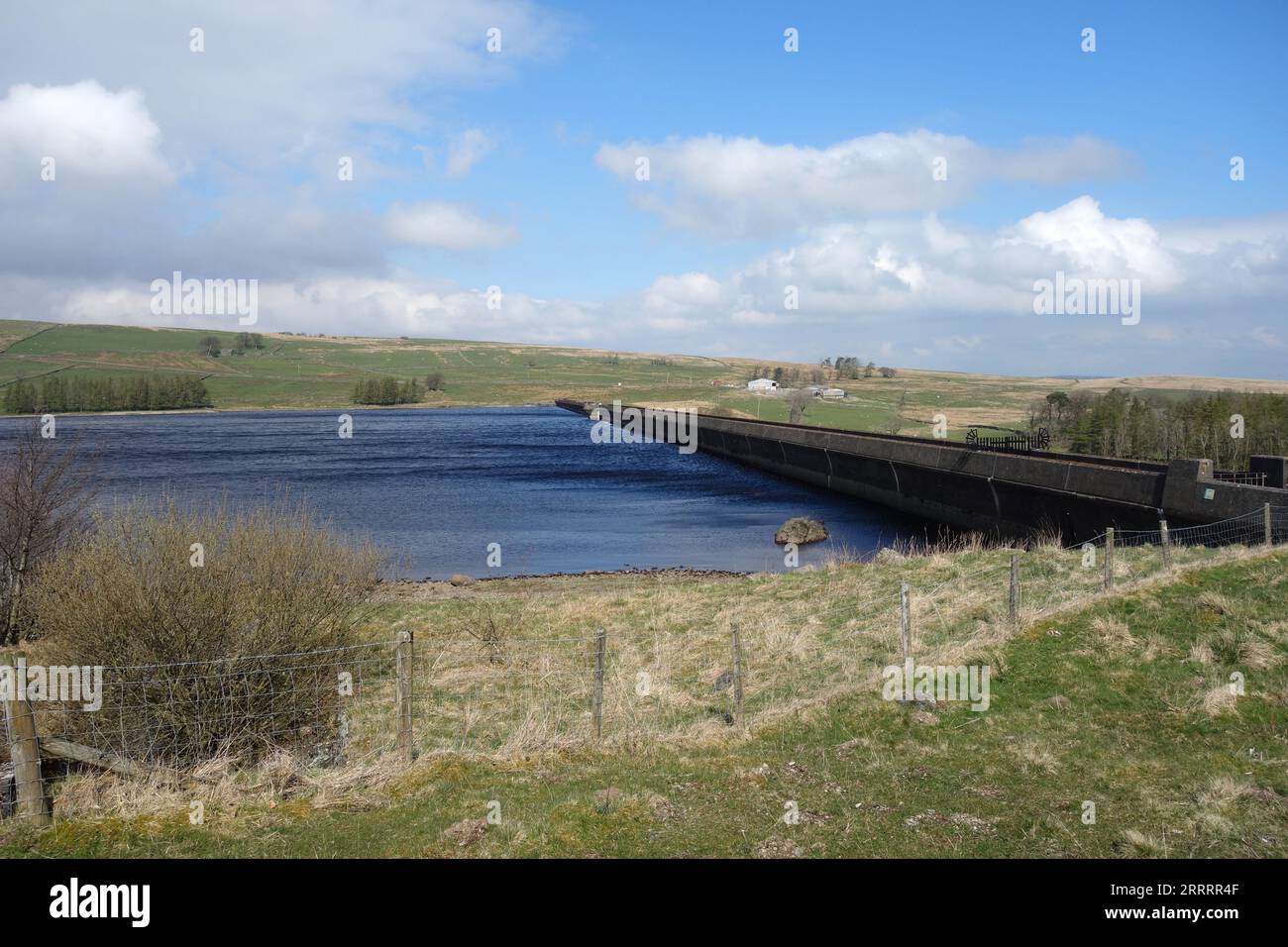 Wet Sleddale Reservoir Dam in the Shap Hills, Lake District National ...