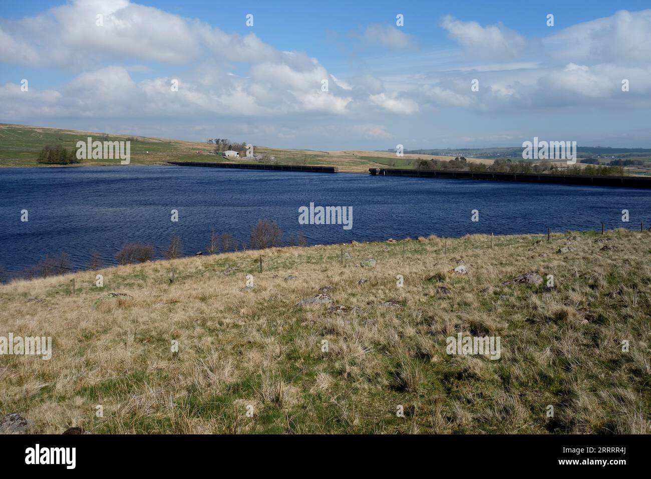 Wet Sleddale Reservoir Dam in the Shap Hills, Lake District National ...