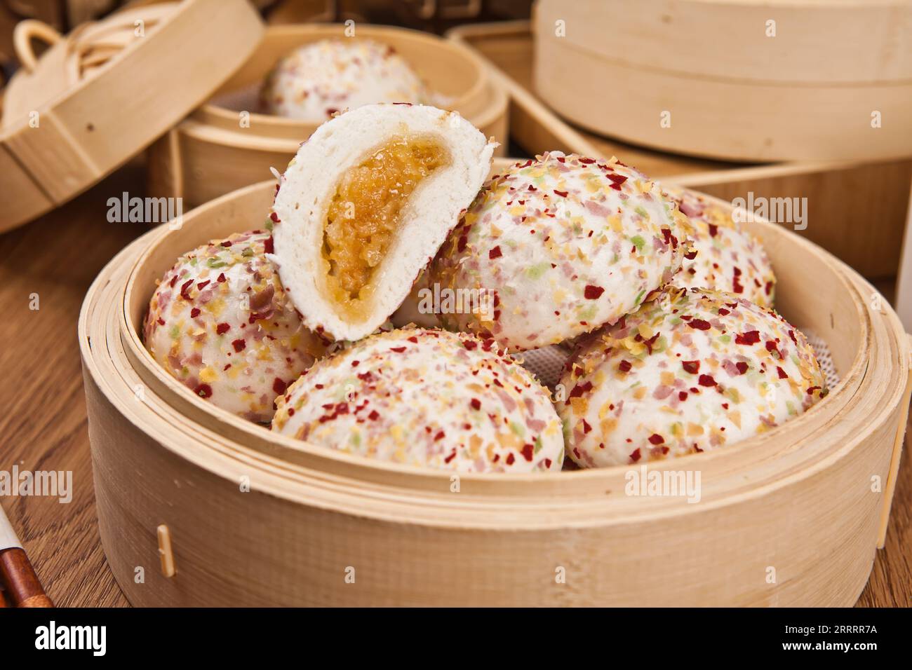 Oat Steamed Bun,chinese bun,bao zi Stock Photo - Alamy