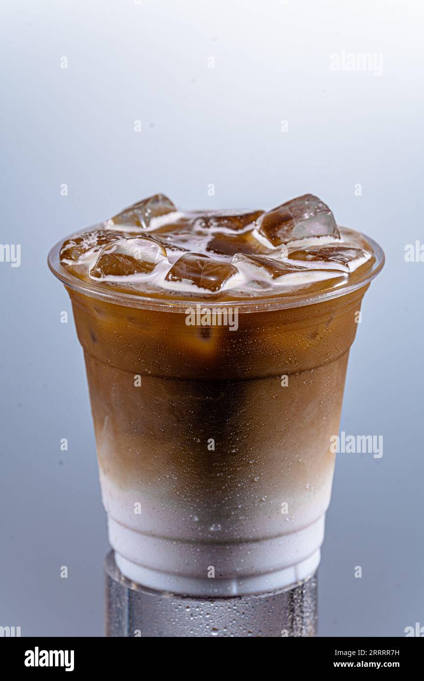 Raw Coconut Milk Latte, Thick Coconut Milk and Coffee Stock Photo - Alamy