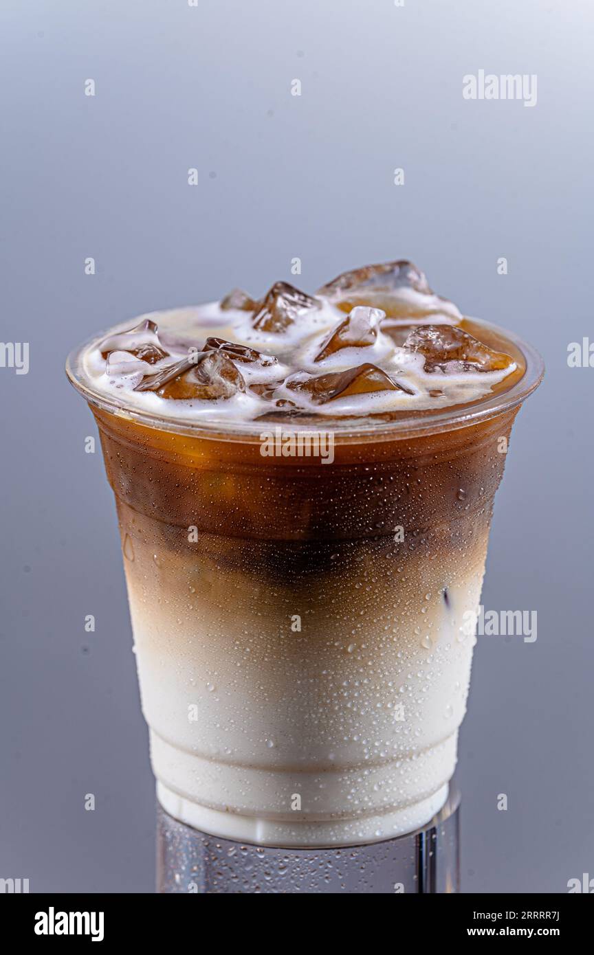 Raw Coconut Milk Latte, Thick Coconut Milk and Coffee Stock Photo - Alamy