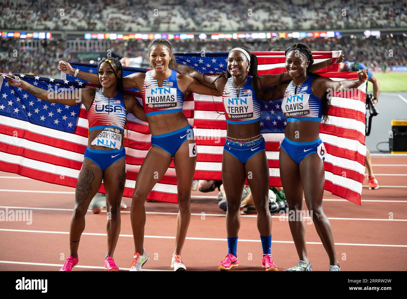 Gabrielle THOMAS, Sha'Carri Richardson,Twanisha TERRY,Tamari DAVISwith ...