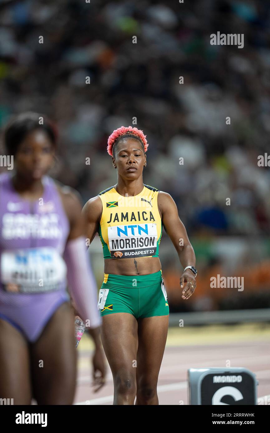 Natasha MORRISON participating in the 4X100 meters relay at the World ...