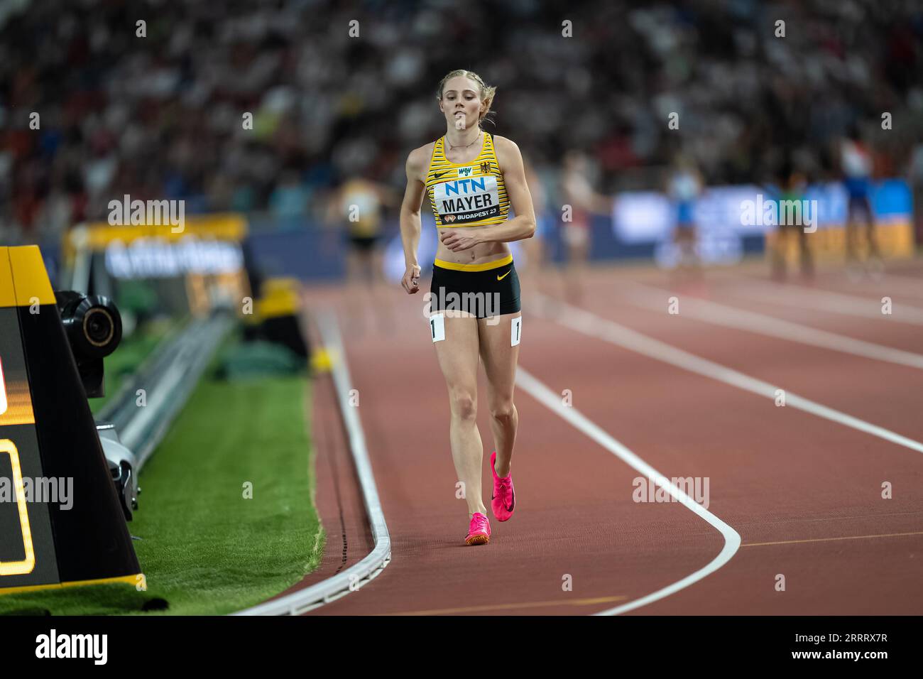 Sina MAYER participating in the 4X100 meters relay at the World ...