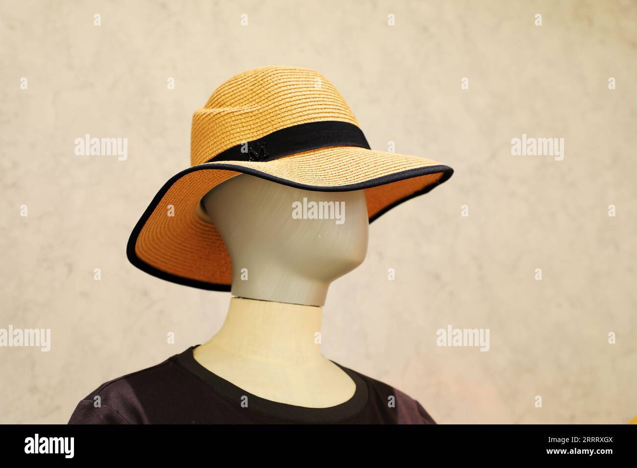 A lady model in a hat Stock Photo - Alamy