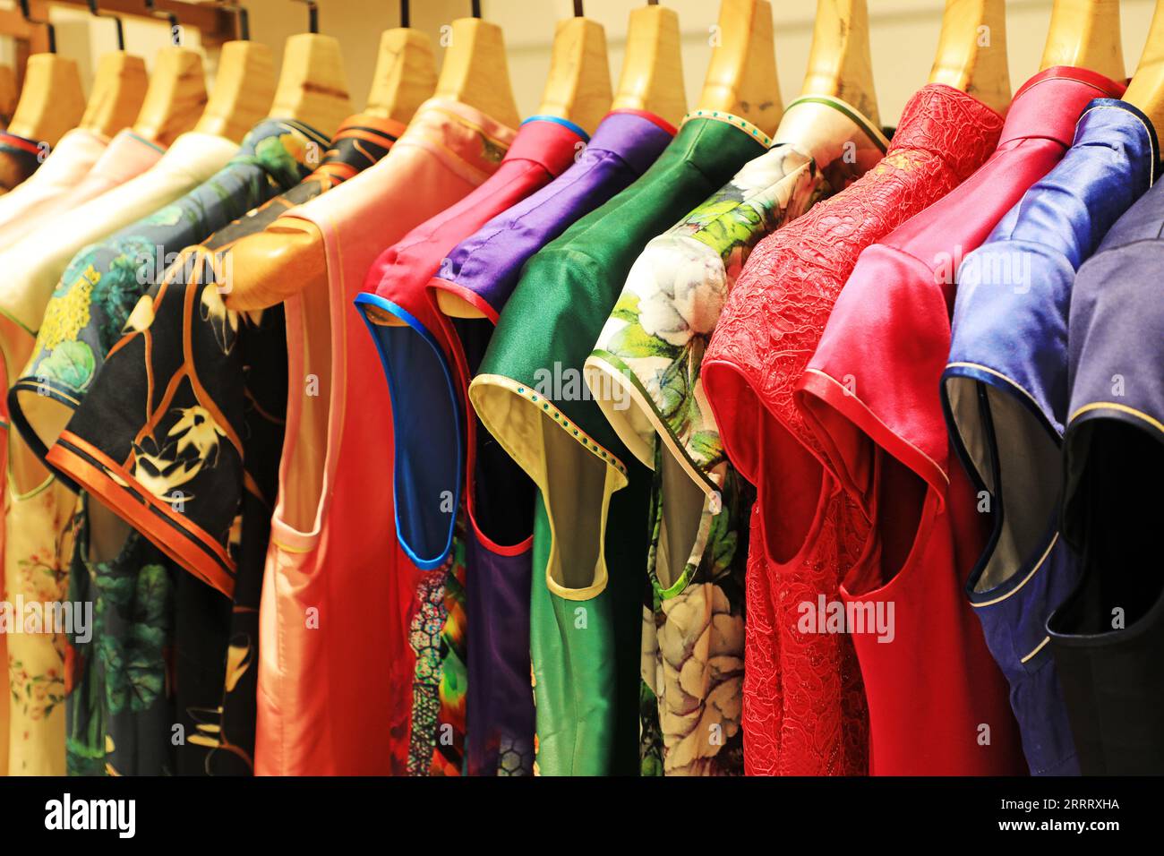 Chinese cheongsam is in the clothing store Stock Photo - Alamy