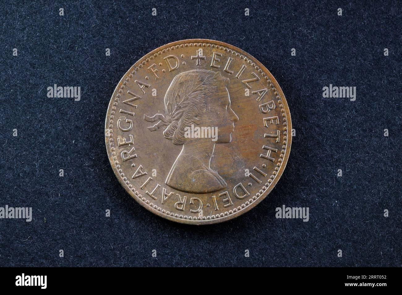 One penny coin of pre-decimal currency, pounds, shillings and pence ...