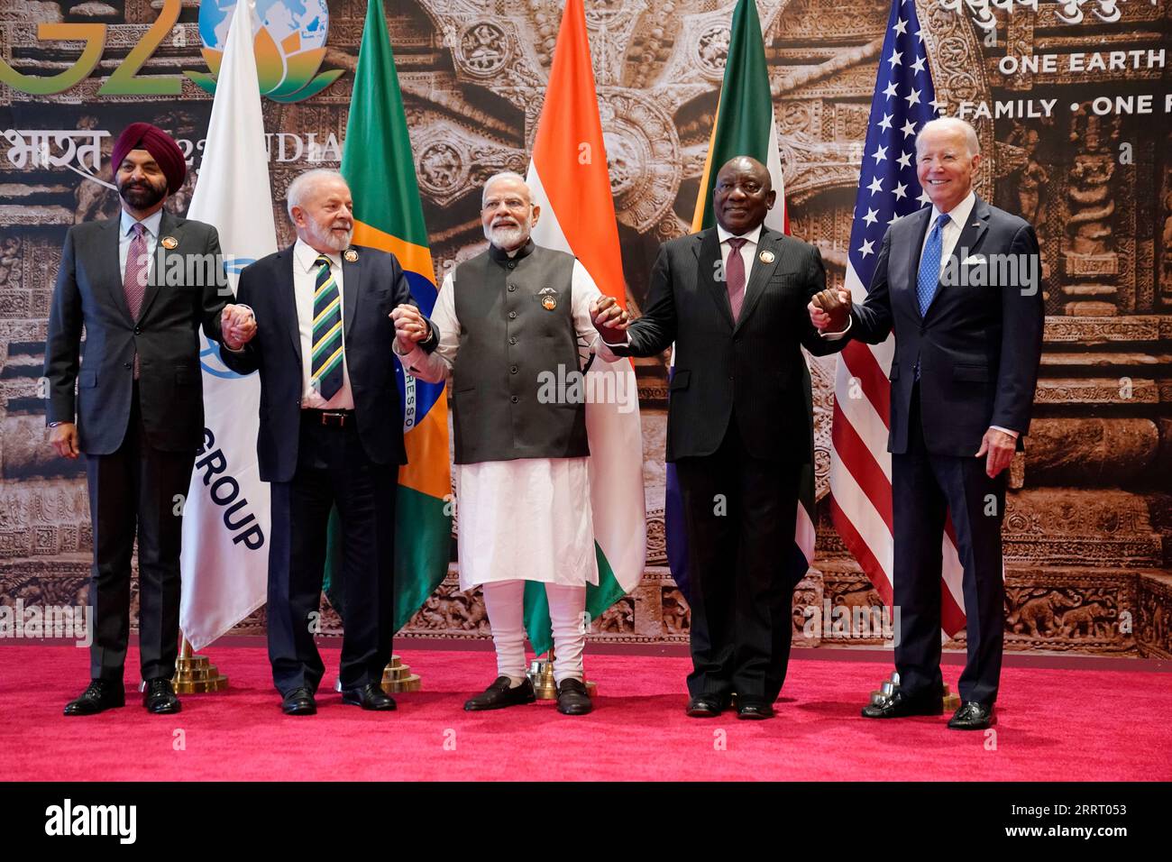 From left, World Bank President Ajay Banga, Brazilian President Luiz ...