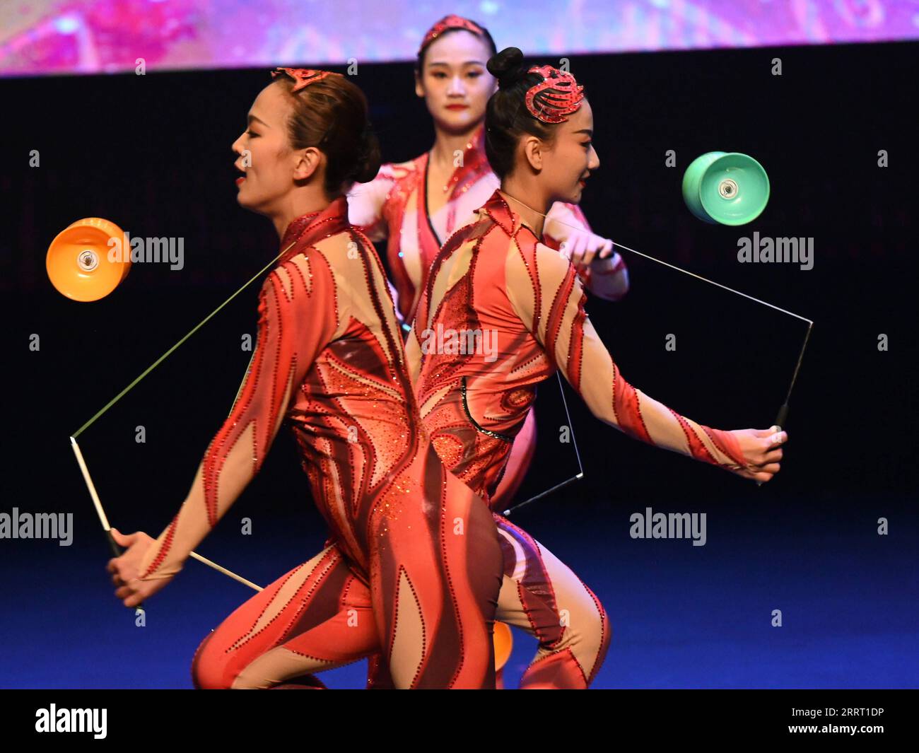 230622 -- KUWAIT CITY, June 22, 2023 -- Actresses perform acrobatics ...