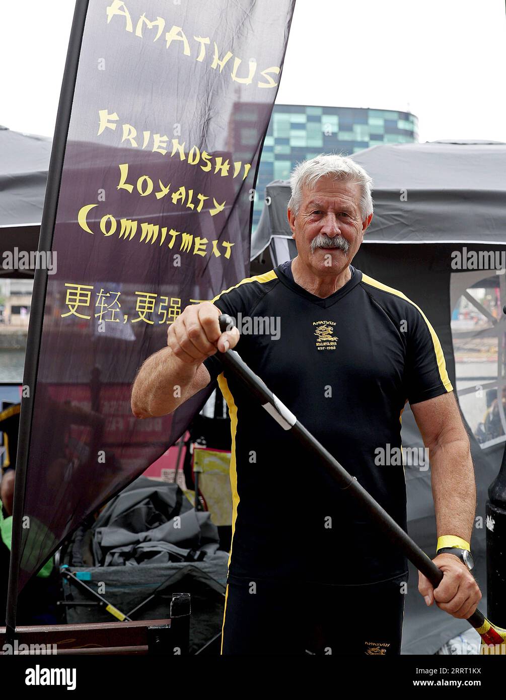 230623 -- LONDON, June 23, 2023 -- David Bangs poses for a photo with a ...