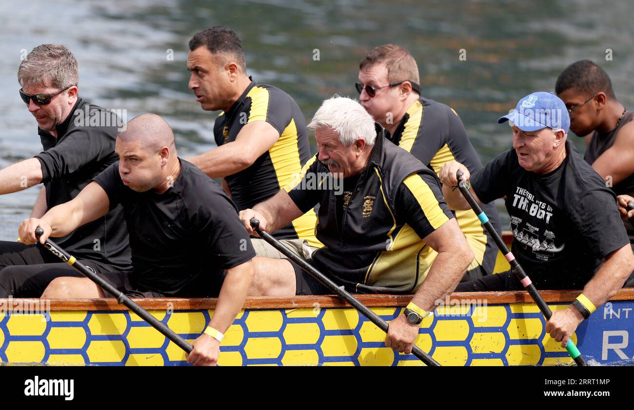 230623 -- LONDON, June 23, 2023 -- David Bangs C and his teammates of ...