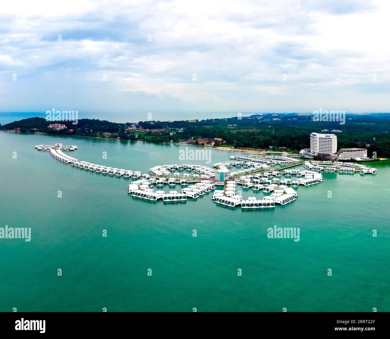 This aerial image captures Lexis Hibiscus Port Dickson, an oceanfront ...