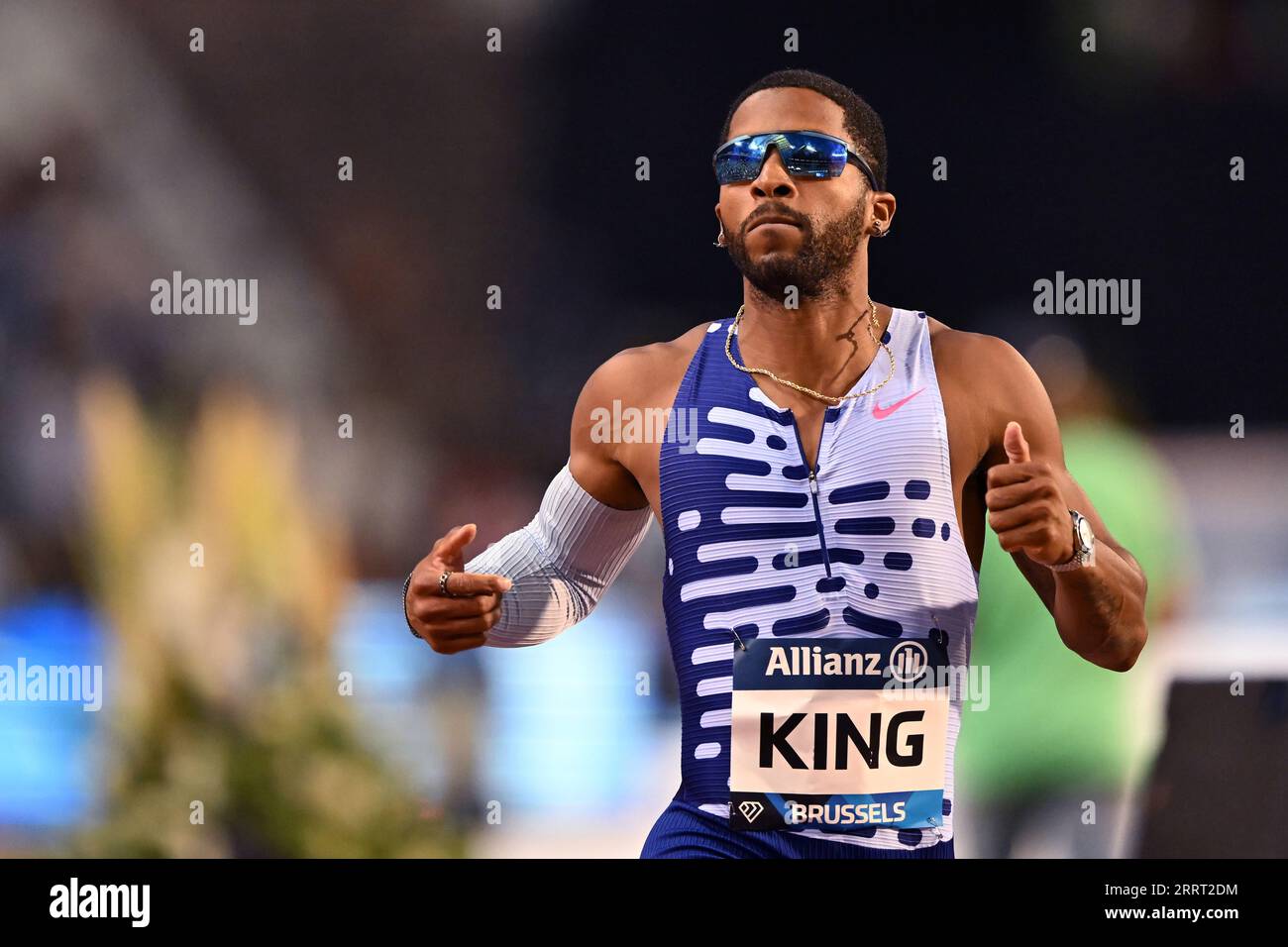 BRUSSELS - Kyree King during the men's 200 meters of the Allianz ...