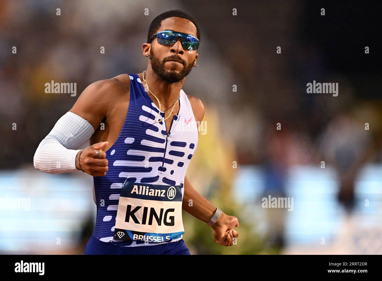BRUSSELS - Kyree King during the men's 200 meters of the Allianz ...