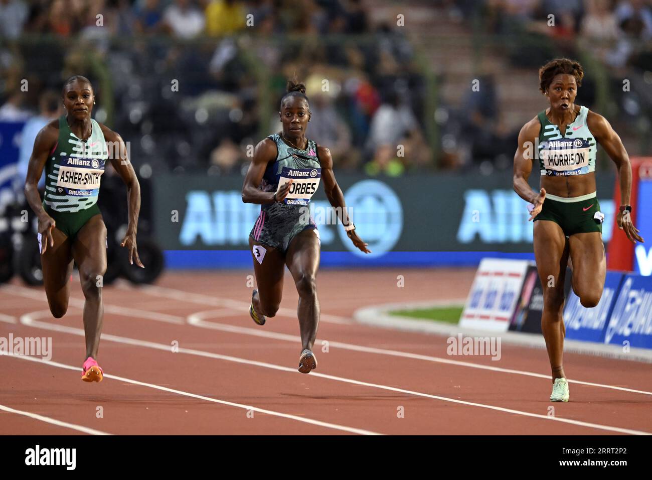 BRUSSELS - (l-r) Dina Asher Smith, Sashalee Forbes, Natasha Morrison ...