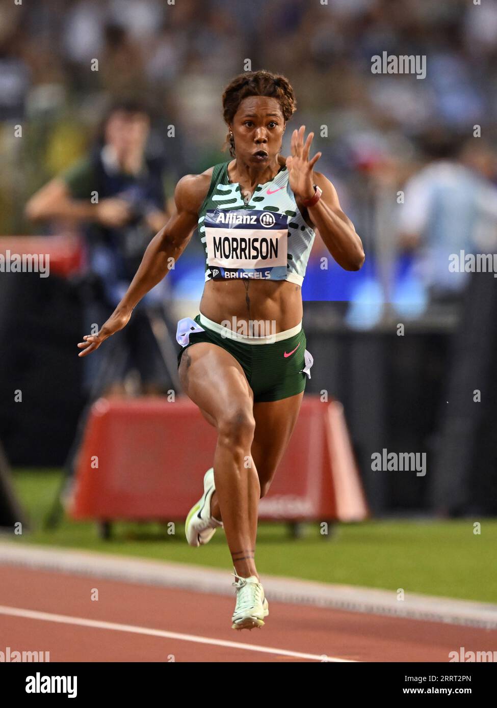 BRUSSELS - Natasha Morrison during the women's 100 meters of the 2023 ...