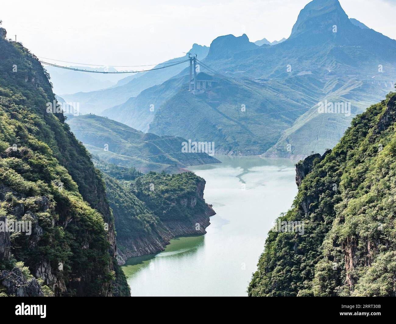 230626 -- QINGLONG, June 26, 2023 -- This aerial photo taken on June 25 ...