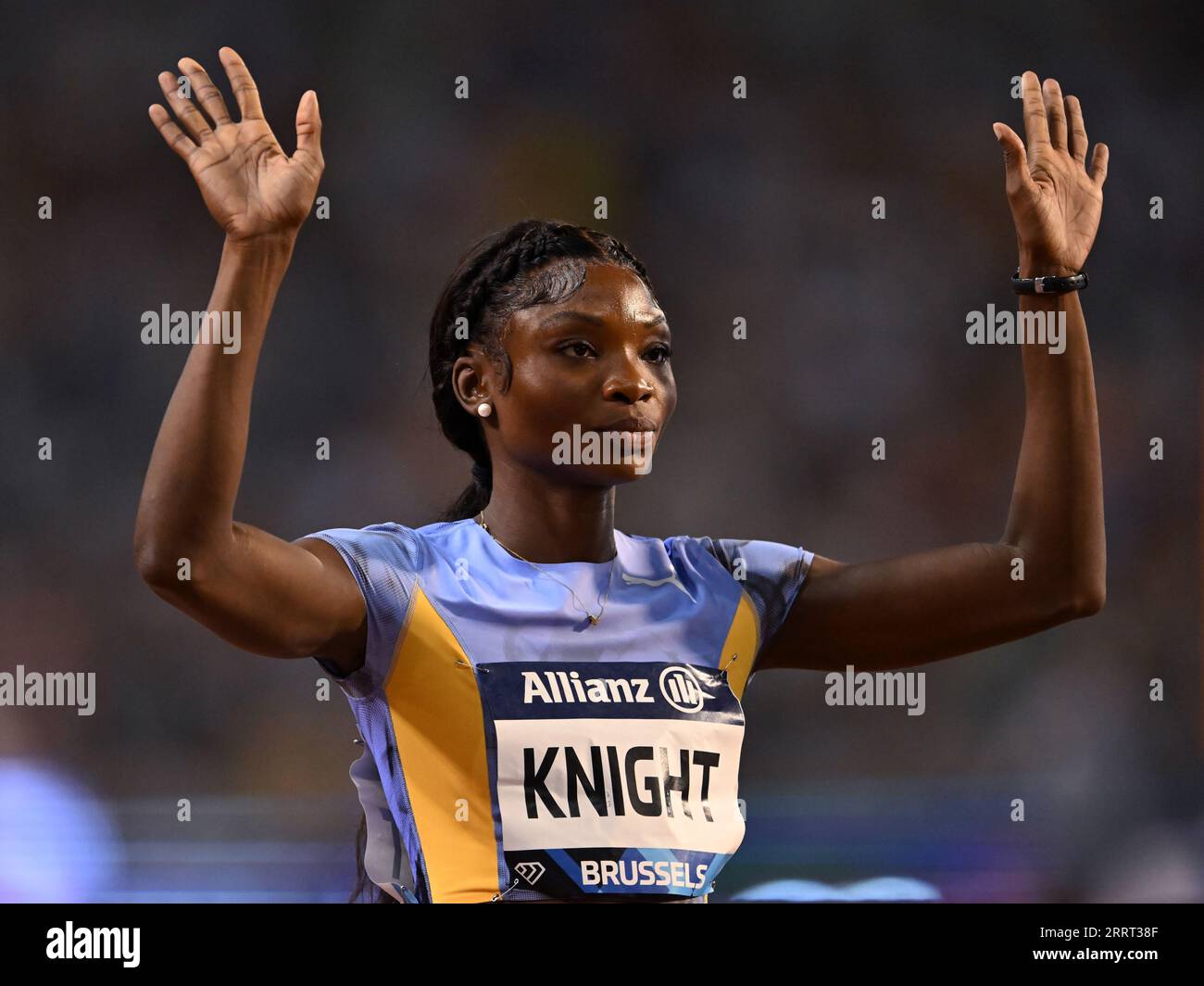 BRUSSELS - Andrenette Knight during the women's 400 meters hurdles of ...