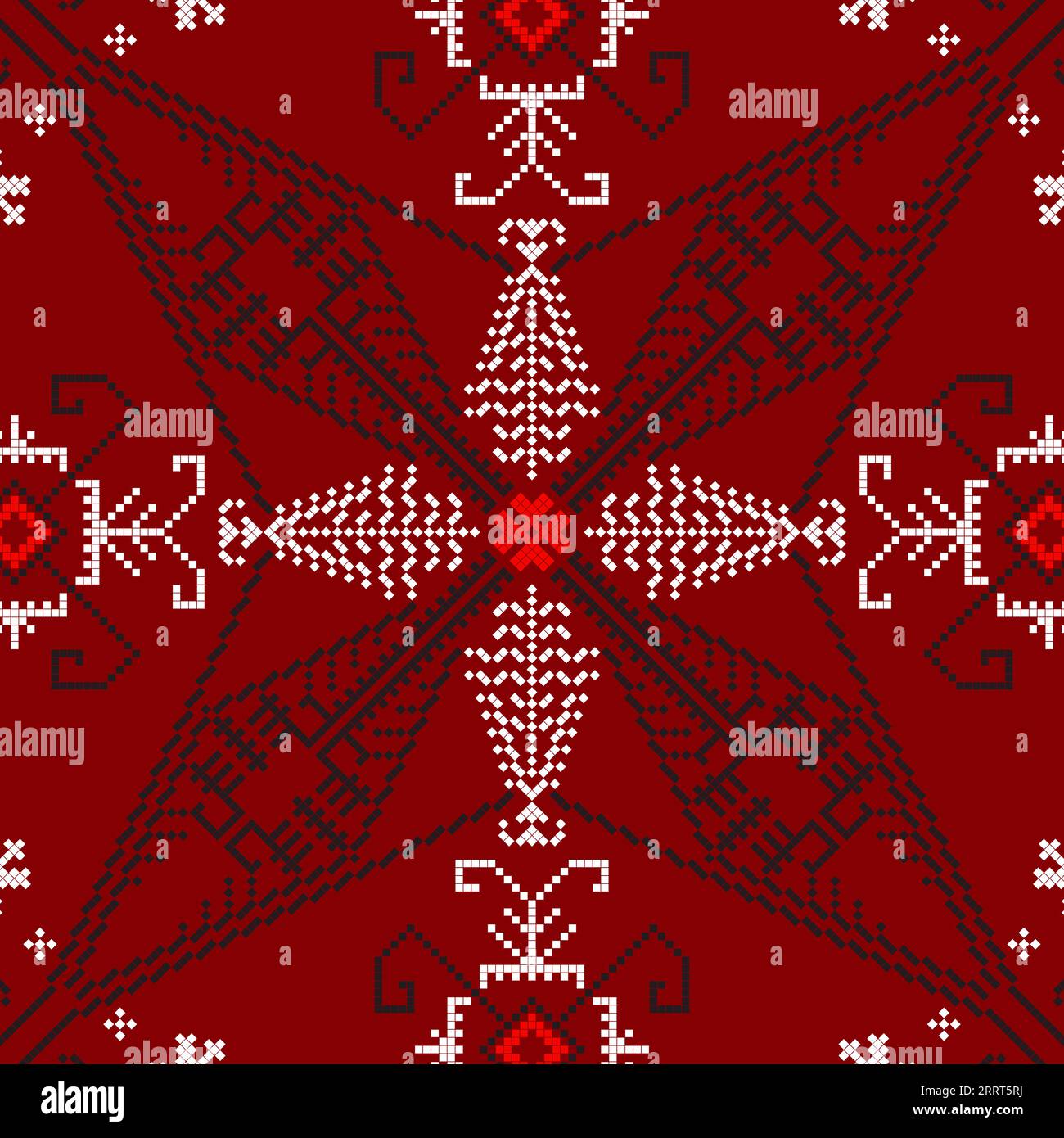 Traditional Latvian embroidery seamless pattern, vector illustration Stock Vector Image & Art ...