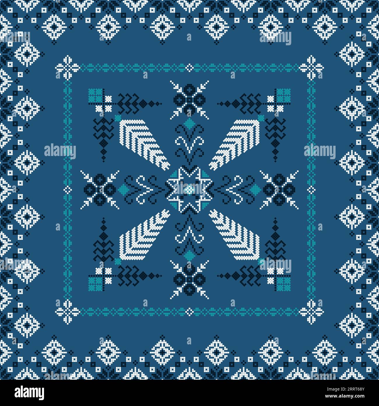 Traditional Latvian embroidery seamless pattern, vector illustration Stock Vector Image & Art ...