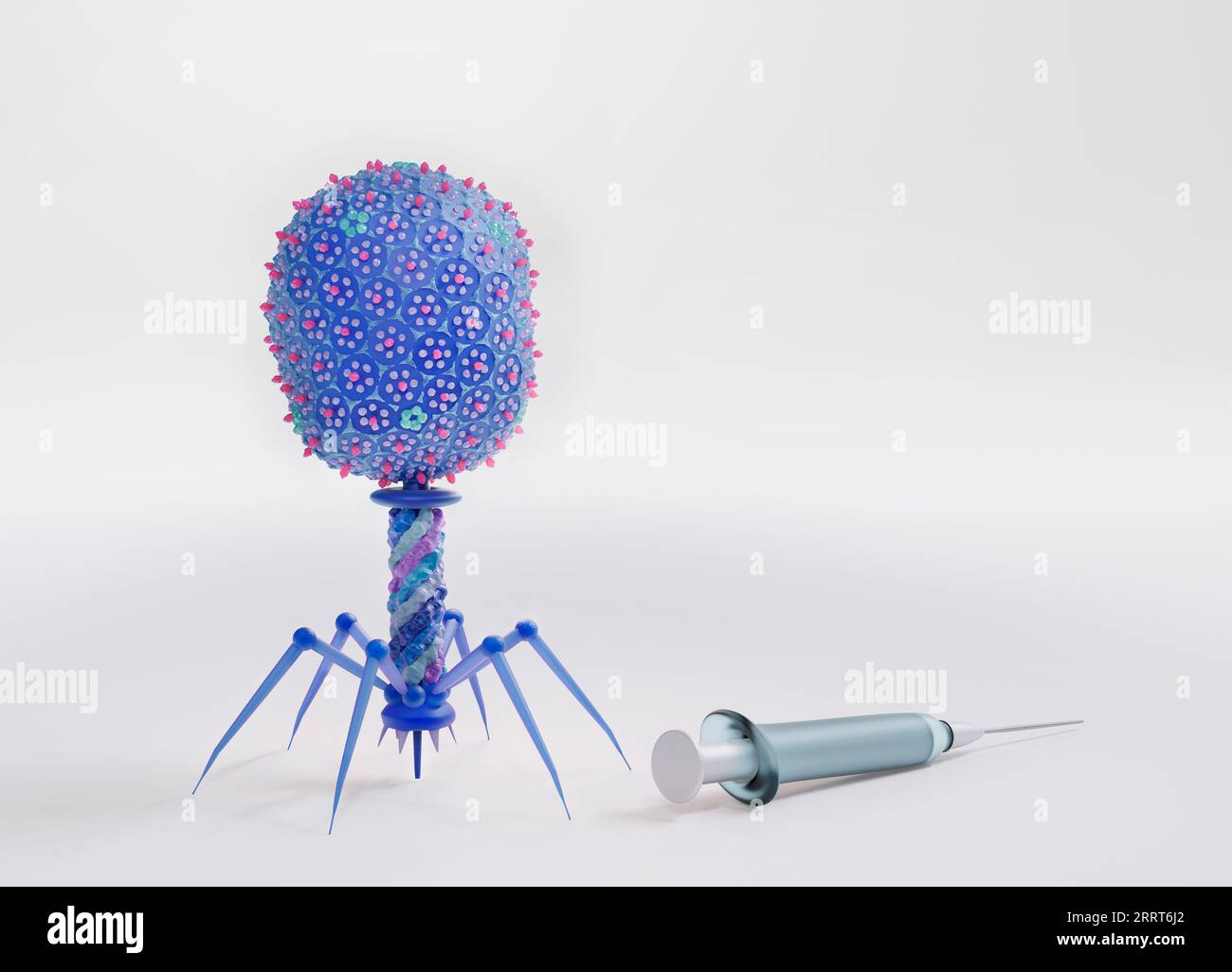 Phage therapy, conceptual illustration Stock Photo - Alamy