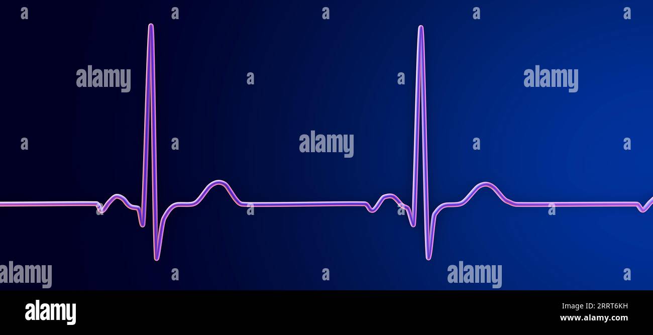 Healthy heartbeat rhythm, illustration Stock Photo - Alamy