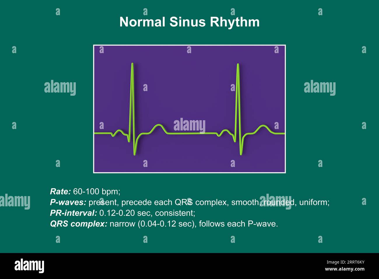 Healthy heartbeat rhythm, illustration Stock Photo - Alamy