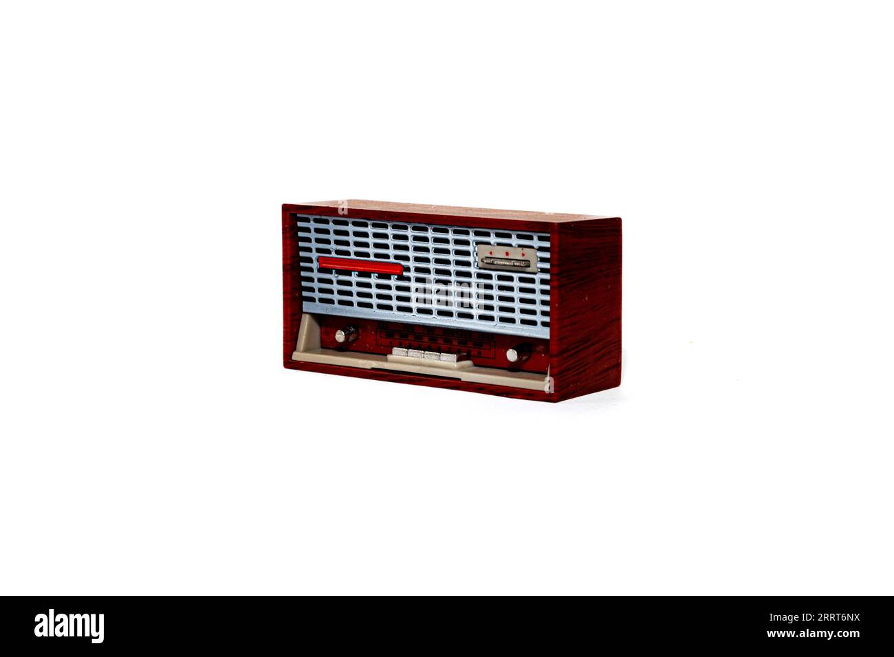 Retro Miniature Dollhouse Scale Radio on White Stock Photo - Alamy