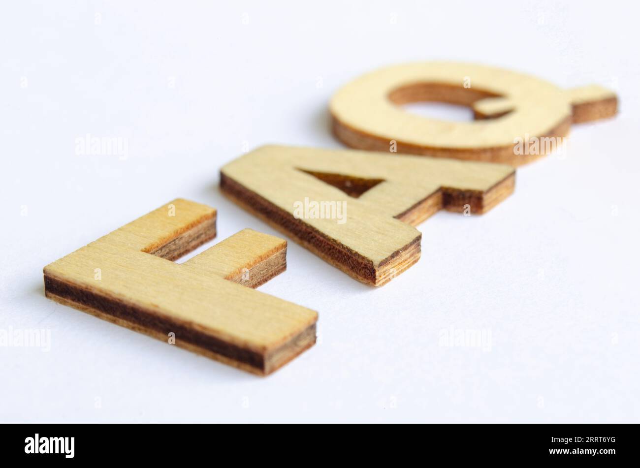 FAQ text on white background. Question and answer concept Stock Photo ...