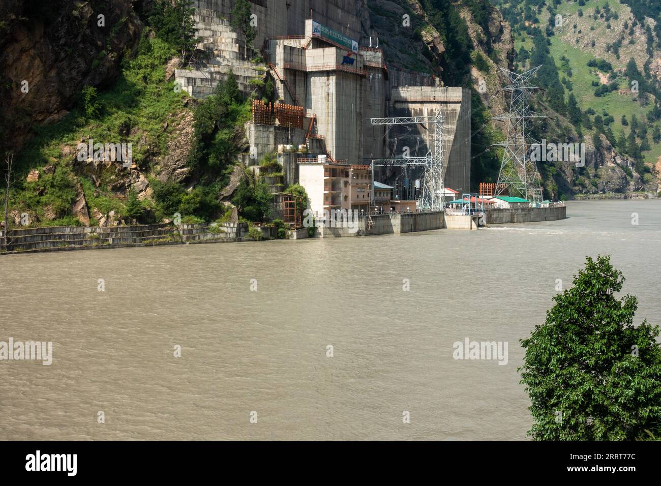 August 30th 2023, Himachal Pradesh, India. JSW's Baspa II Hydroelectric ...