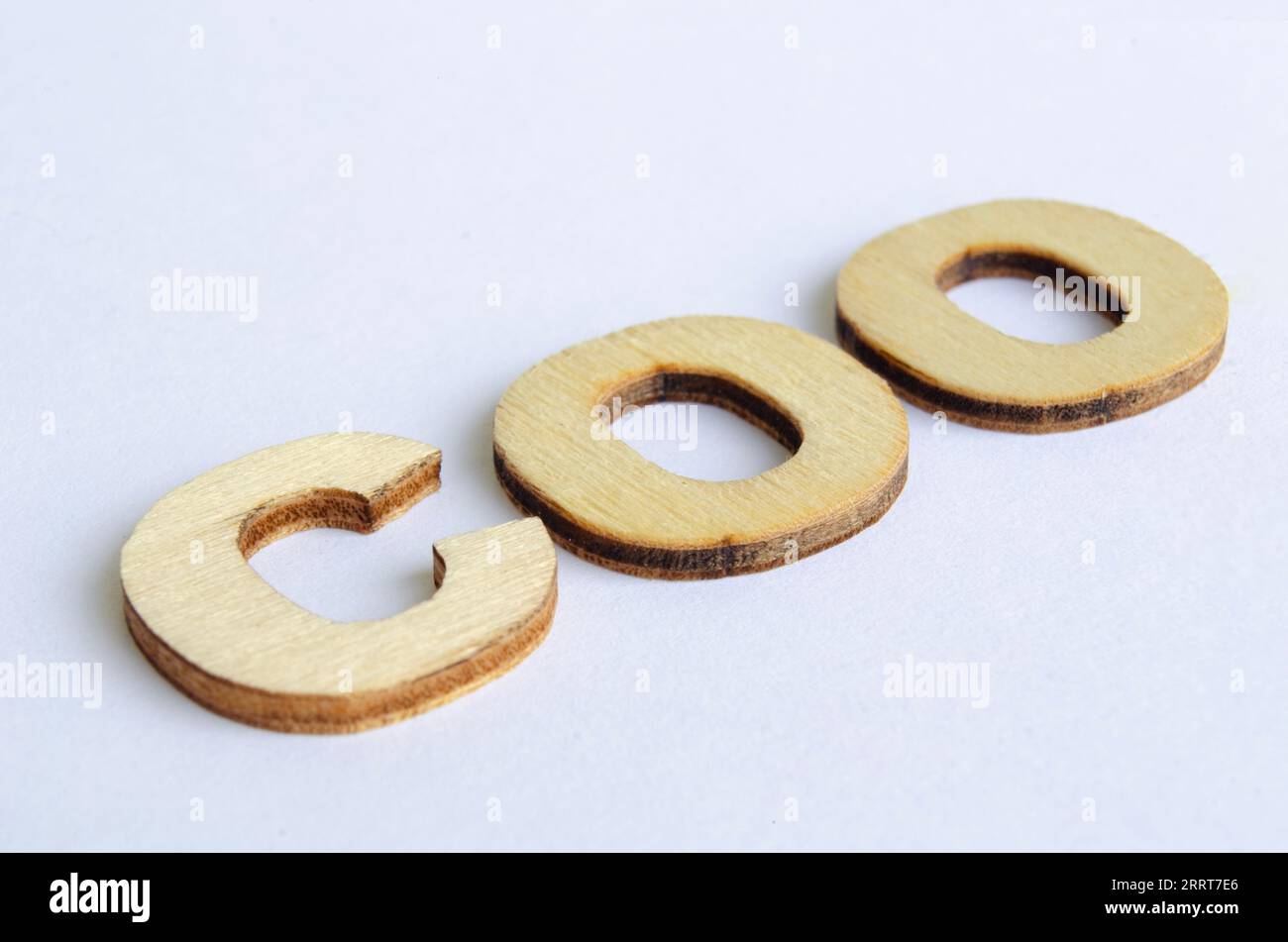 COO text representing Chief Financial Officer on white cover background ...