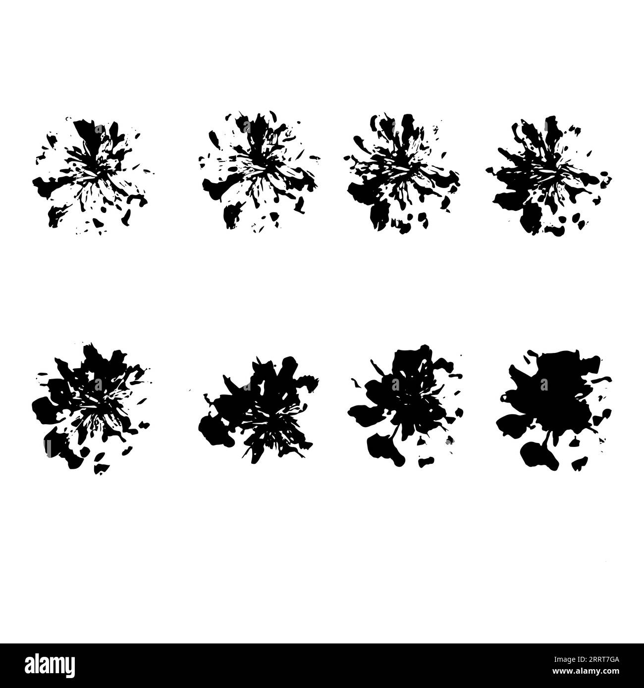 Messy smeared abstract grunge imprints with distressed effect. Vector ...