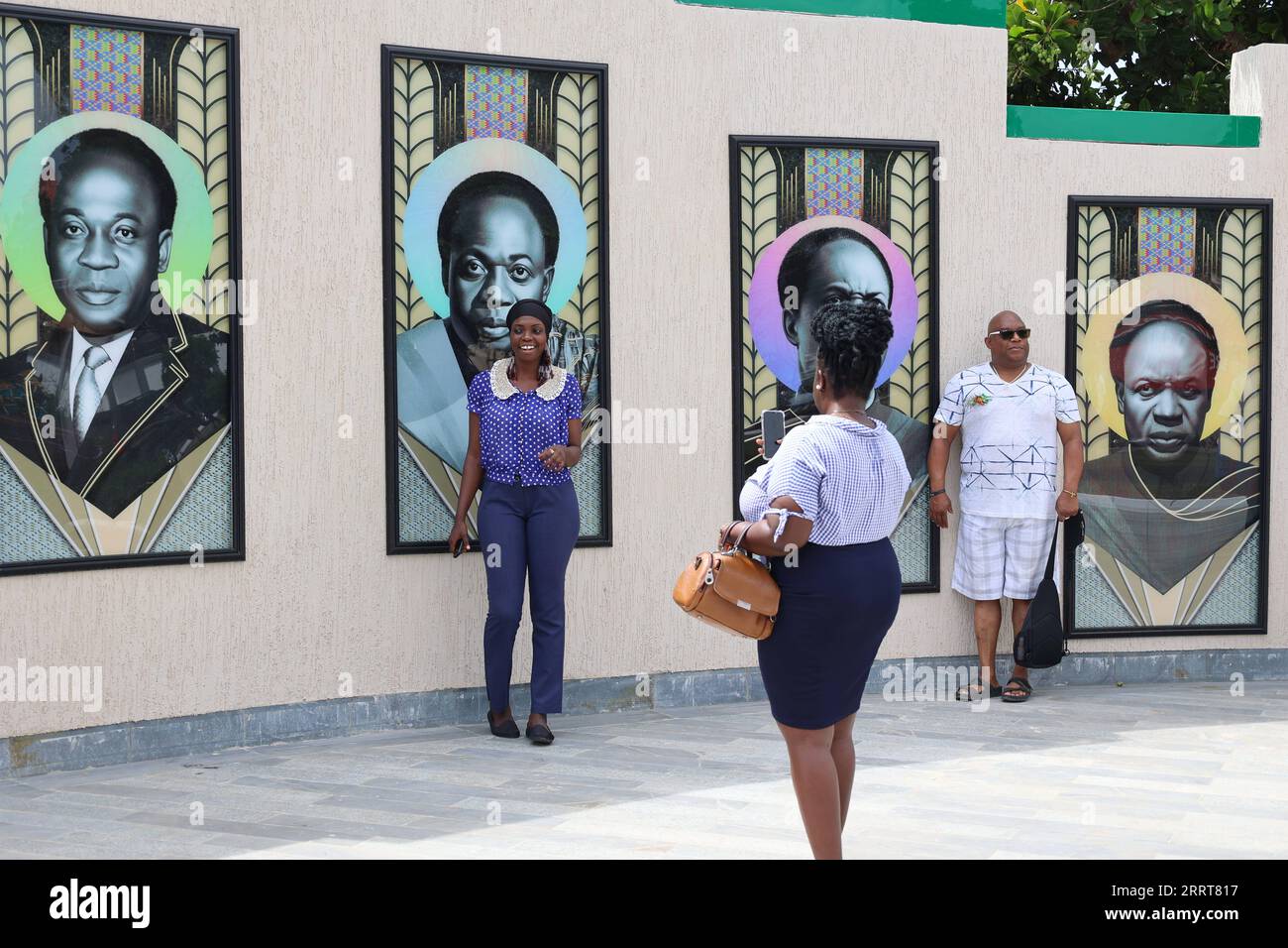 230705 -- ACCRA, July 5, 2023 -- Tourists visit the Kwame Nkrumah ...
